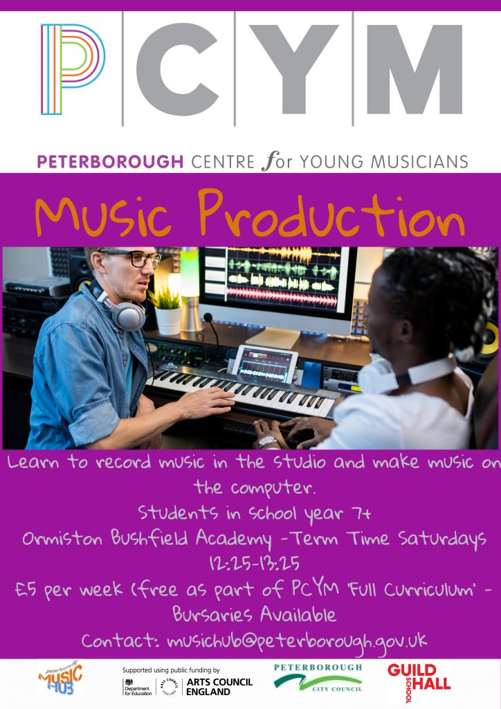 PCYM Music Production – Peterborough Centre for Young Musicians